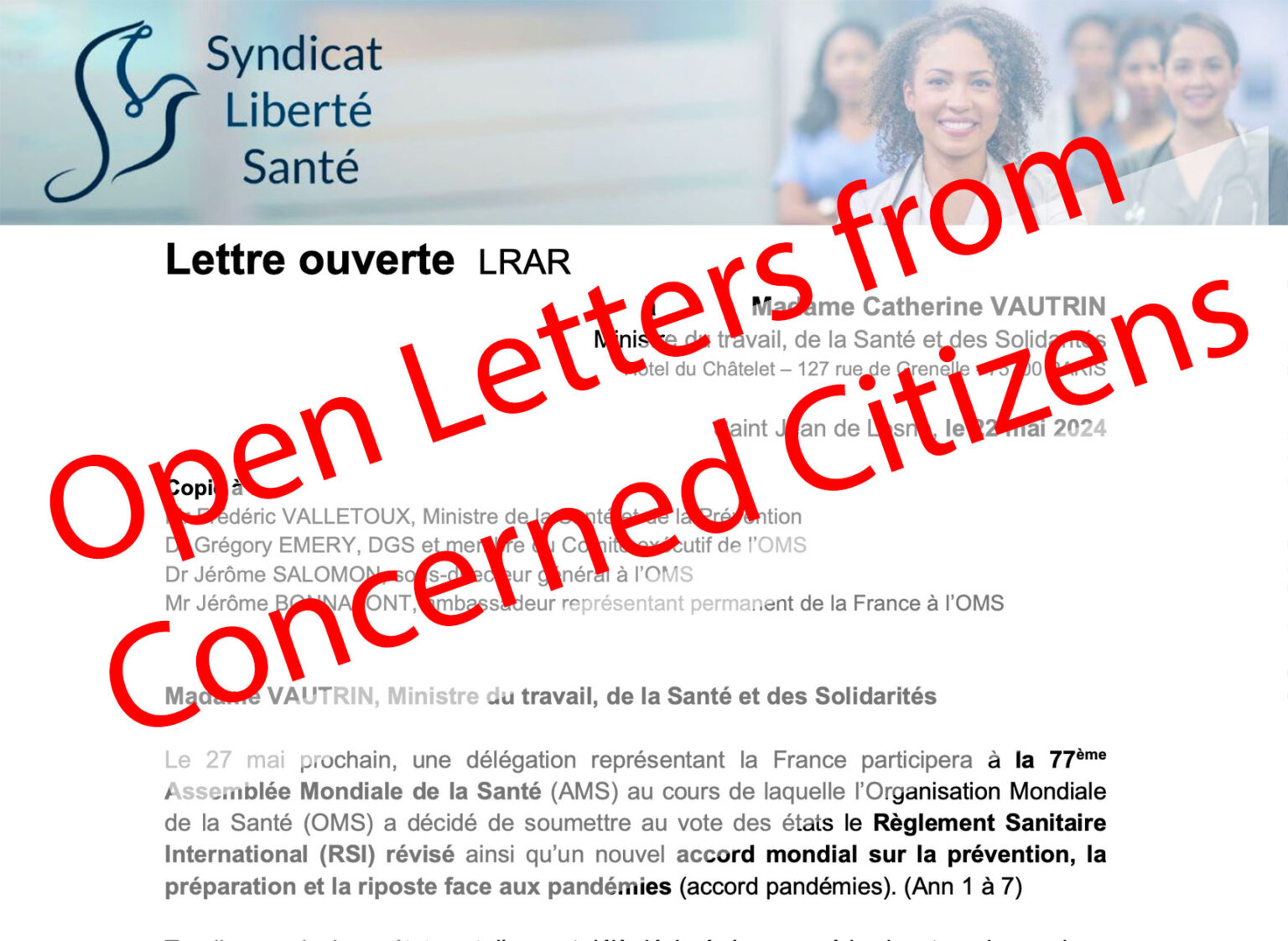 Open Letters from Citizens about the WHO Treaties | DOOR TO FREEDOM